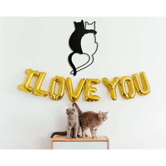 Kas home | Wall Decor | Cat Metal Wall Decor Iron Cat Wall Art Cute ...